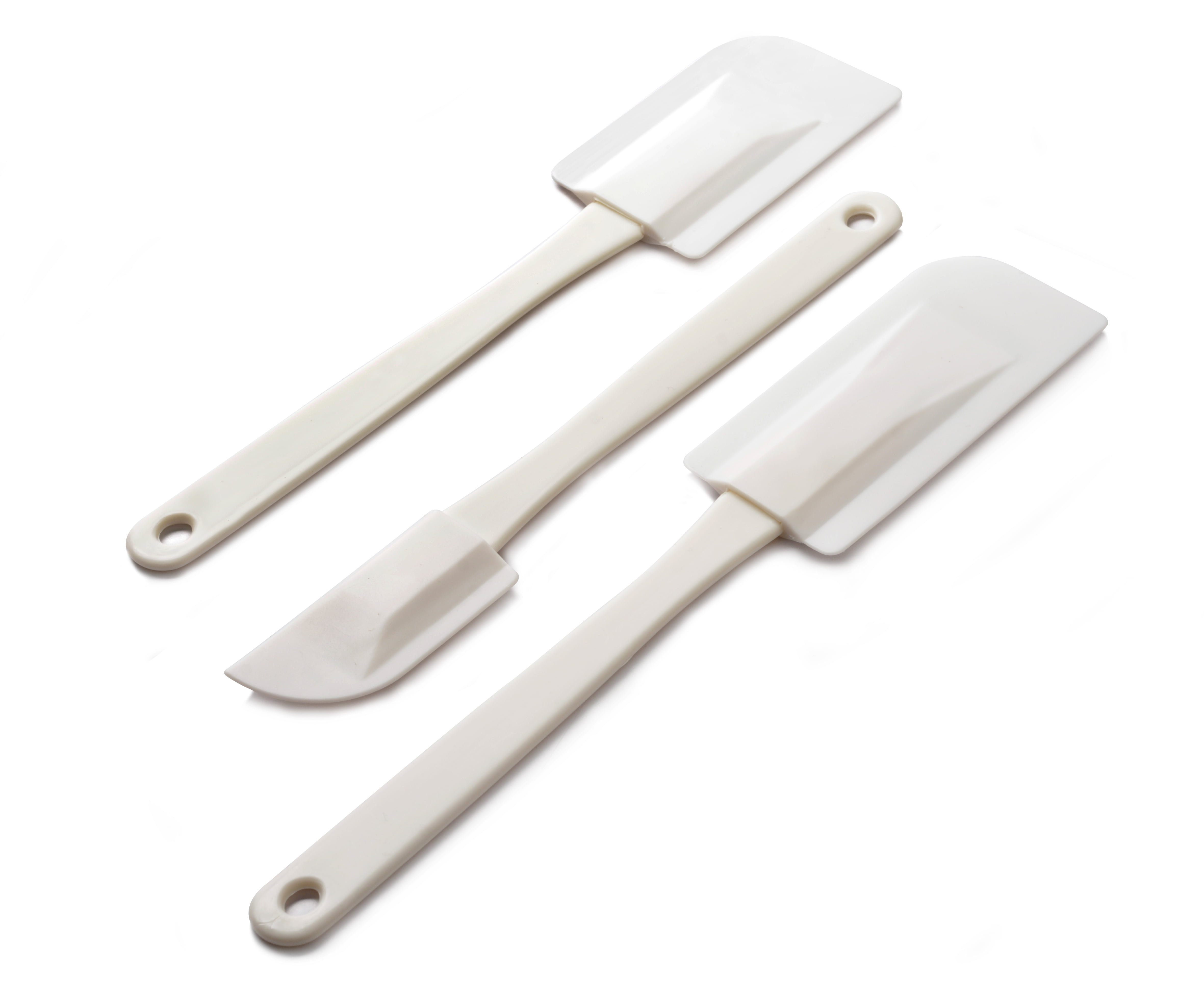 Press Set Of 3 Spatulas, High Resistant Plastic Handle With A Rubber ...