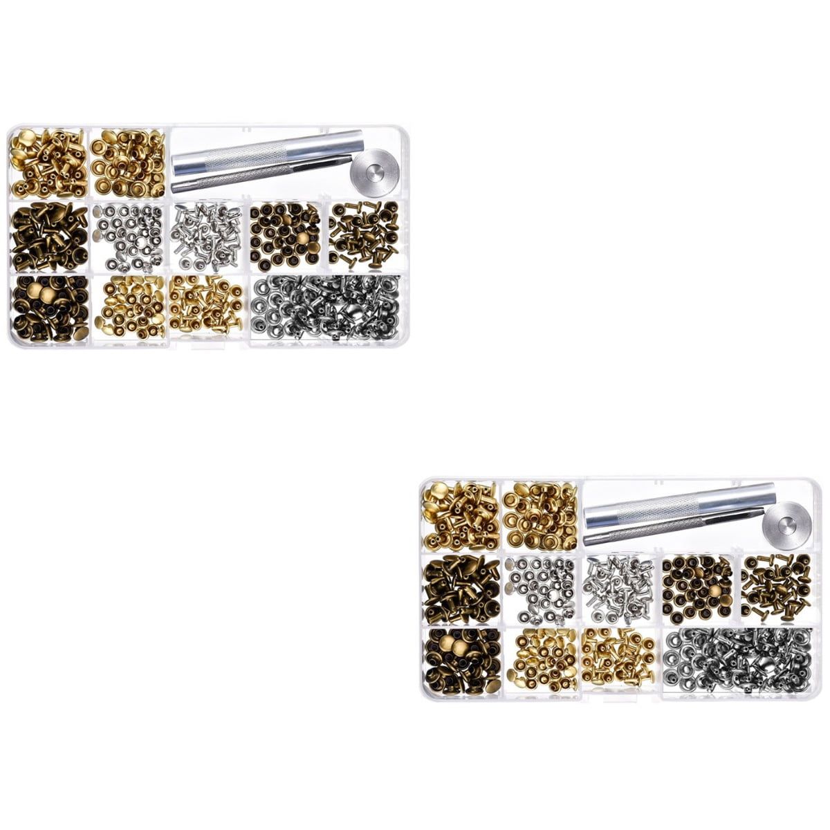 Press Stud Button Snap Fastener Kit Screw Rivets Snaps for Clothing Set ...