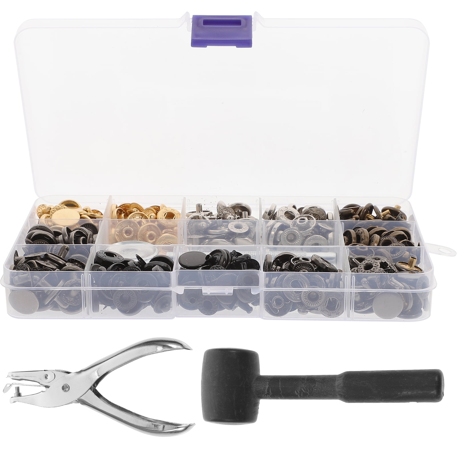 Press Studs Buttons Fasteners for Crafts Snap Tool Kit Snaps Leather ...