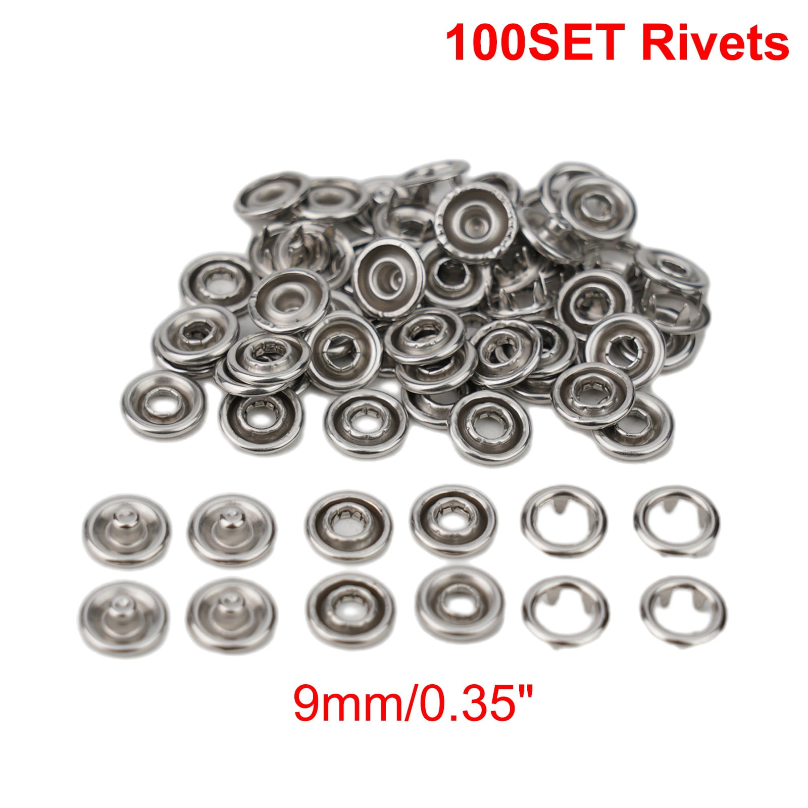 Press Studs Plier Fasteners Studs Buttons Portable 95mm Prong Ring Snap ...