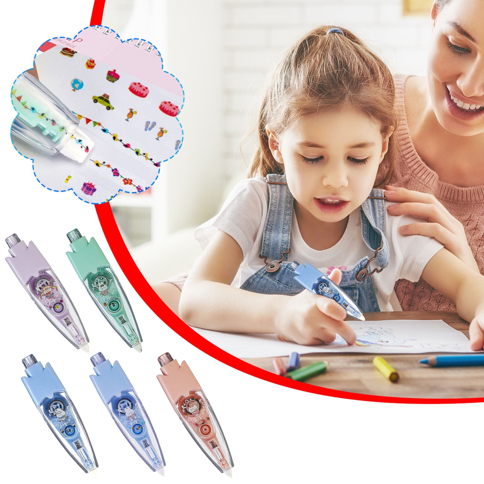 Press Style Lace Correction Tape, 2 Pack White 0.2 Inch Width, Quick ...