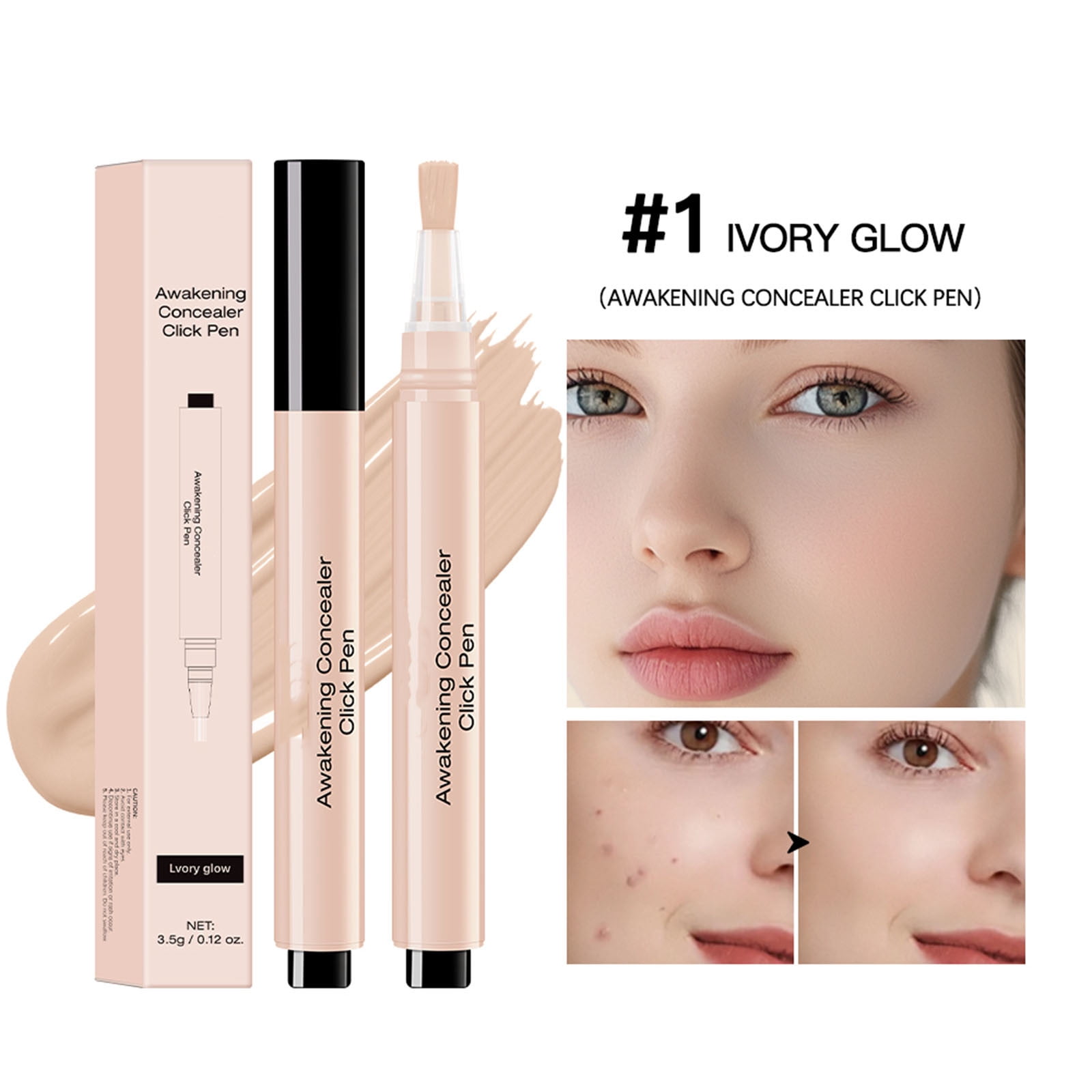 Press The Concealer Pen - Natural Nude Makeup, Waterproof & Long ...