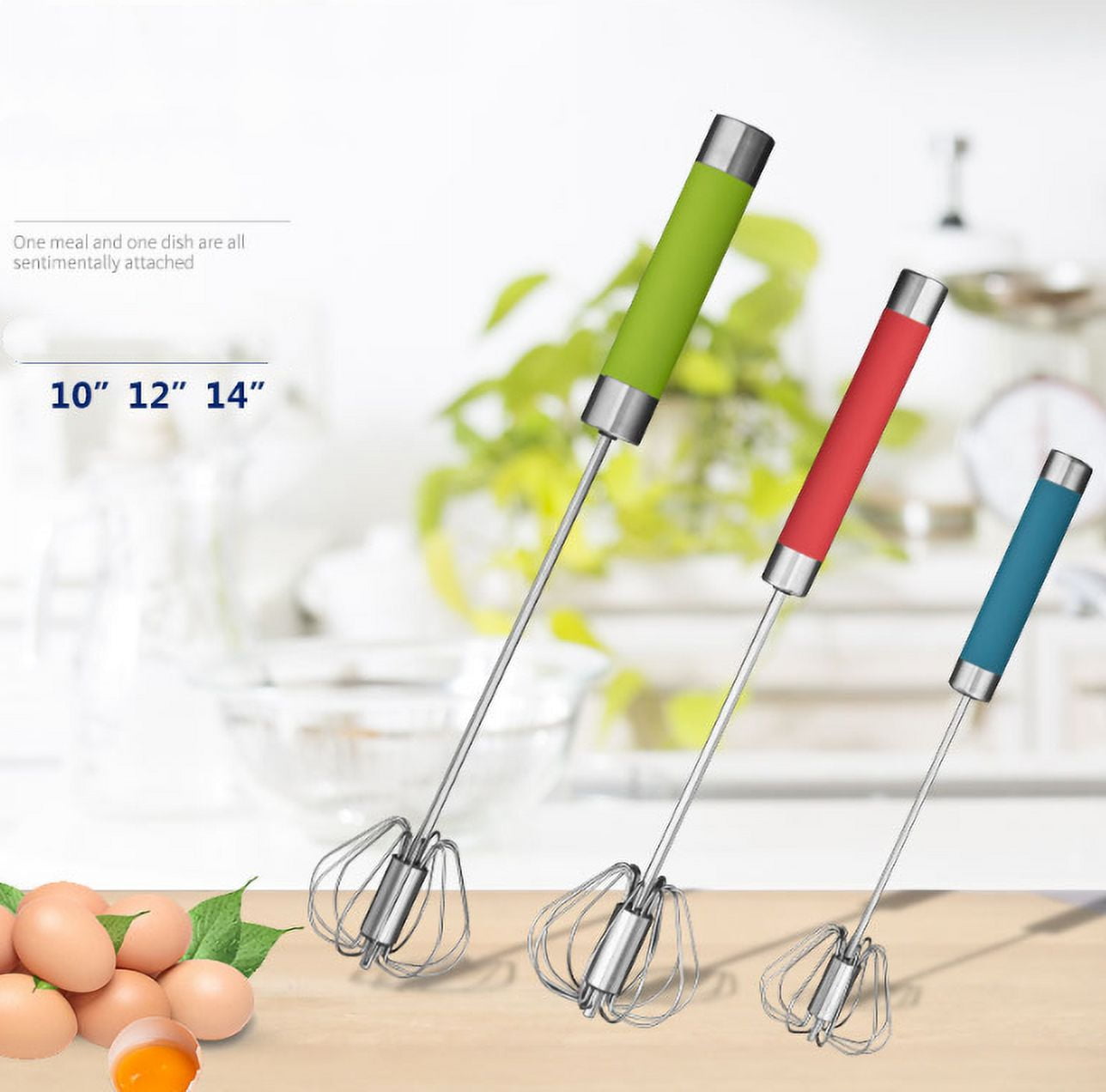 Press Type Semi-Automatic Rotary Whisk Stainless Steel Cream Baking ...