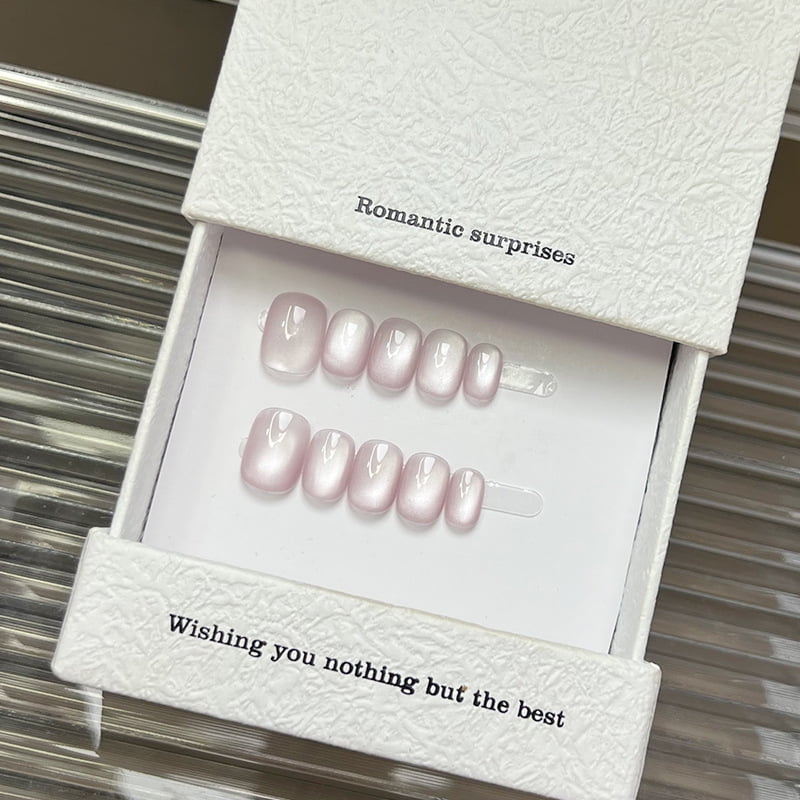 Press-Type Short Square/Round Nail Stickers, Made Of Acrylic With A ...