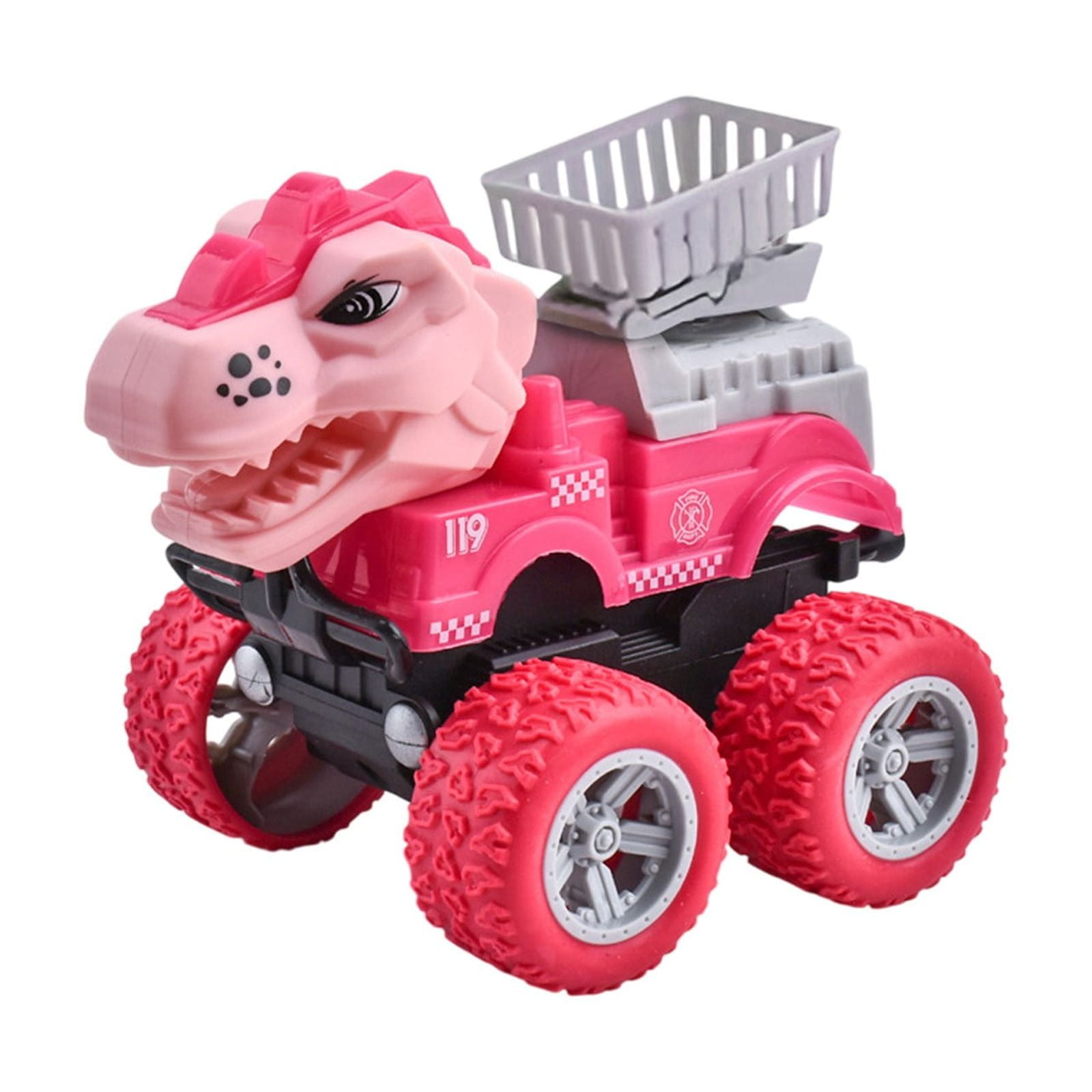 Press-and-Go Dinosaur Excavator Toy Car – Educational Dino Engineering ...