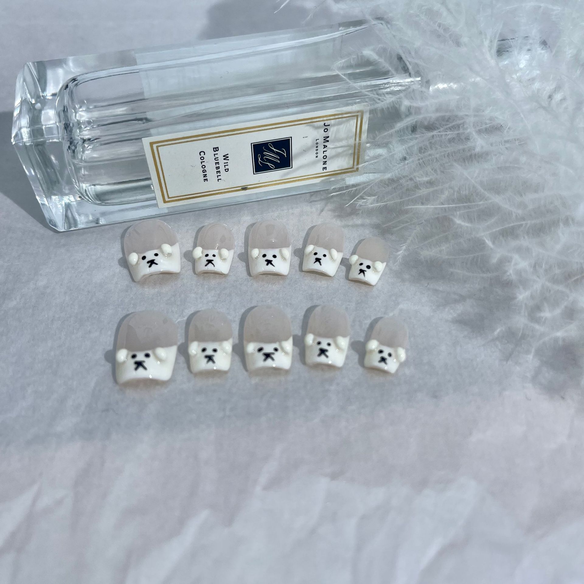 Press on Nails Extra Short Square, hand-made nail , Little Dog's new ...