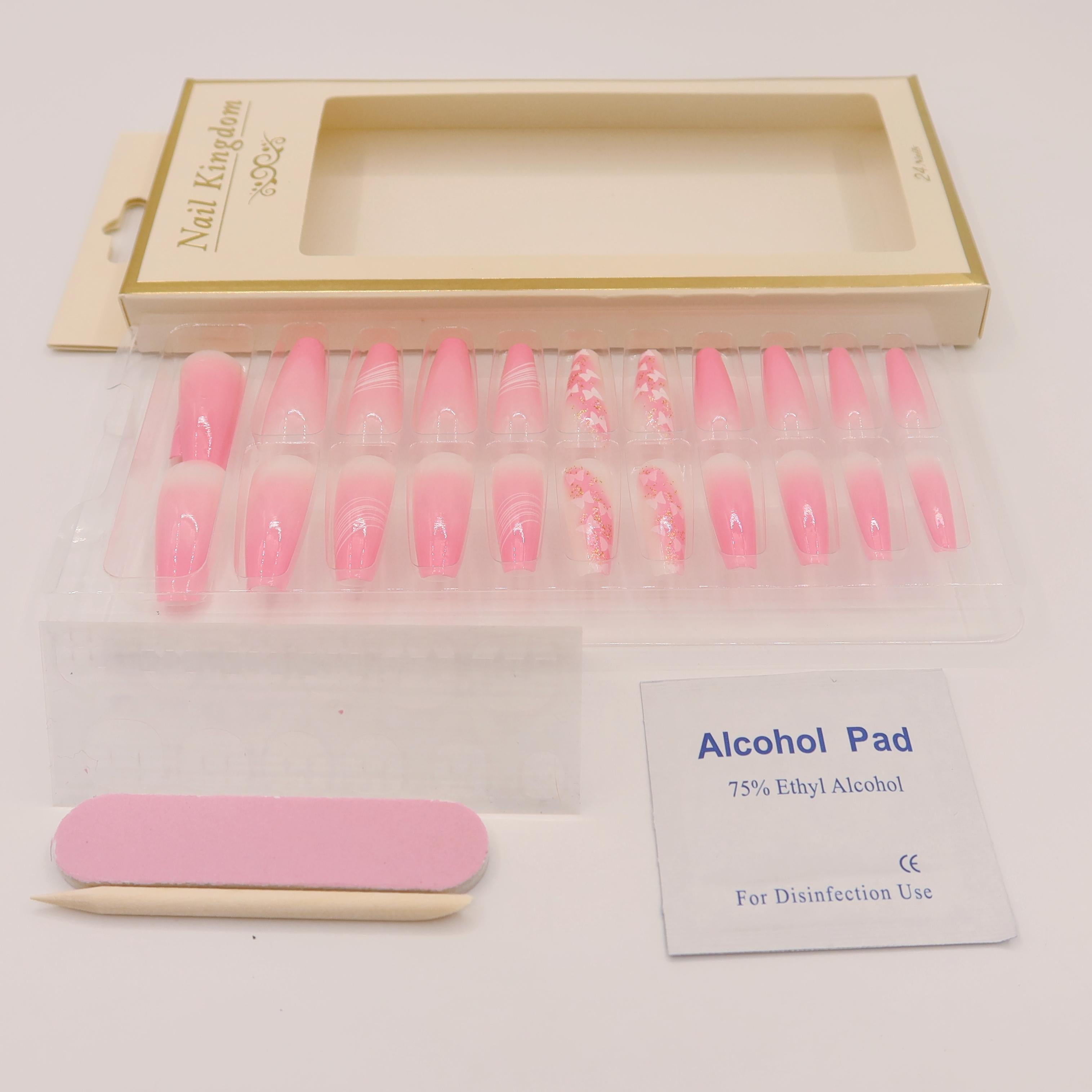 Press on Nails, Long-Lasting Fake Nail Tips, Salon-Designed, Long ...