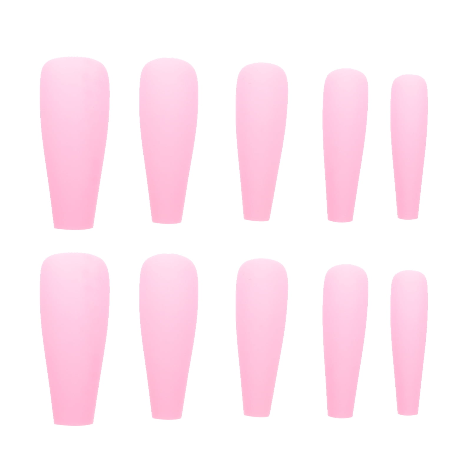 Press on Nails Maitys Natural Coffin Armor Full Paste Manicure Pink ...