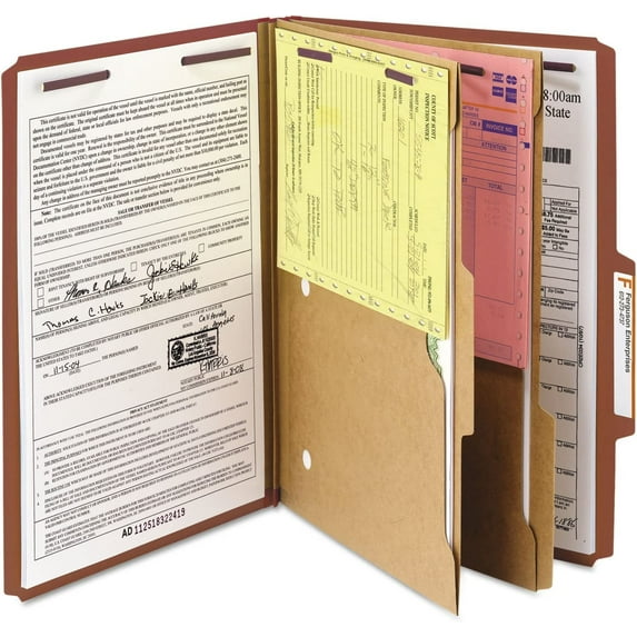 Pressboard Classification File Folder with SafeSHIELD Fasteners, 2 ...