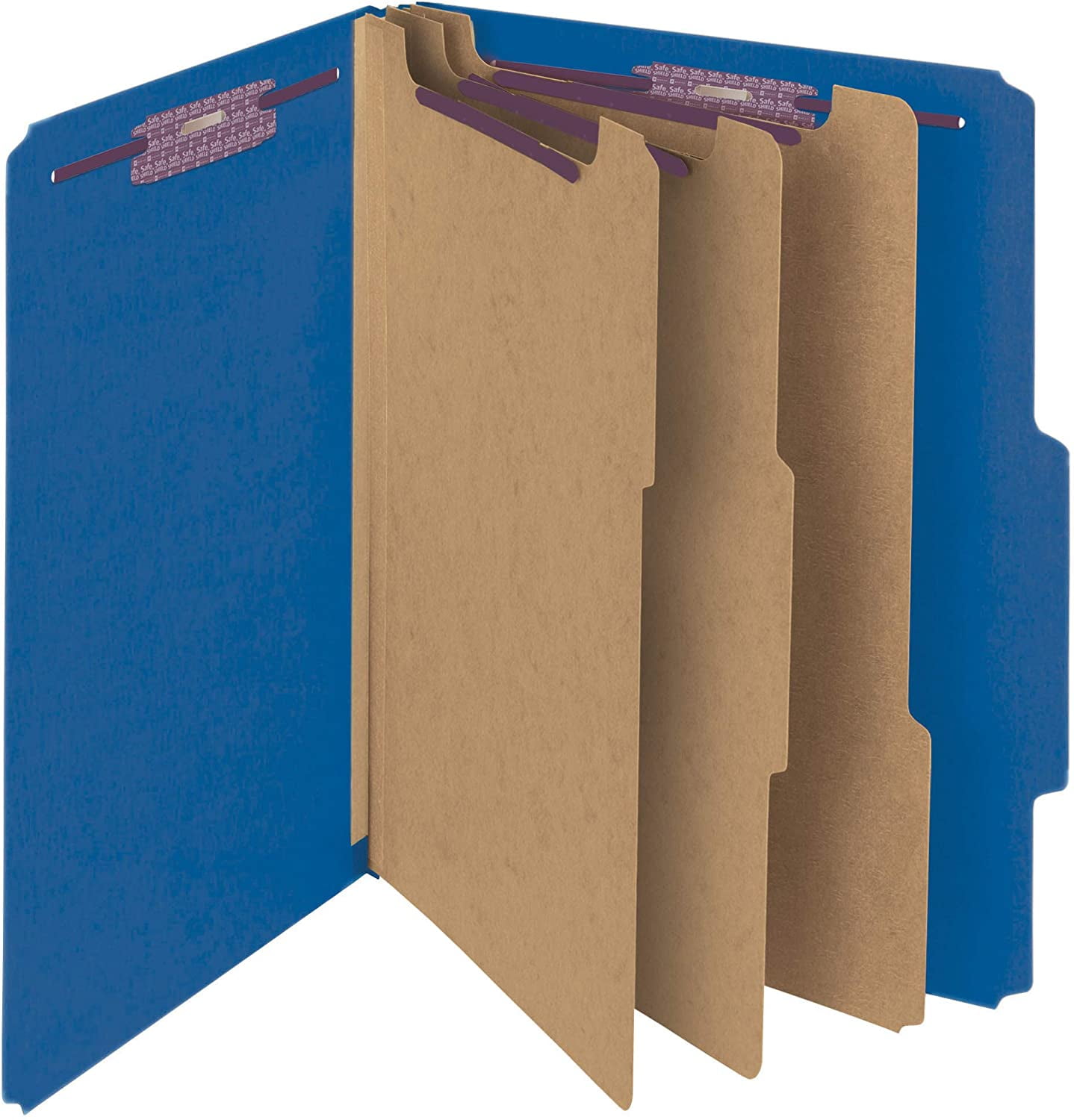 Pressboard Classification File Folder with SafeSHIELD Fasteners, 3 ...