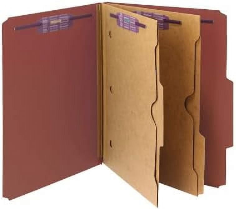 Pressboard Classification Folder, 2 inch Expansion, Two Dividers, Legal ...