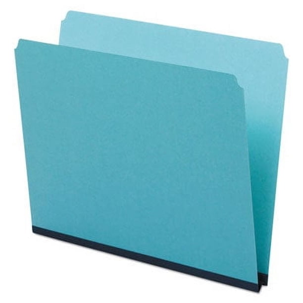 Pressboard Expanding File Folders, Straight Tab, Letter Size, Blue, 25 ...
