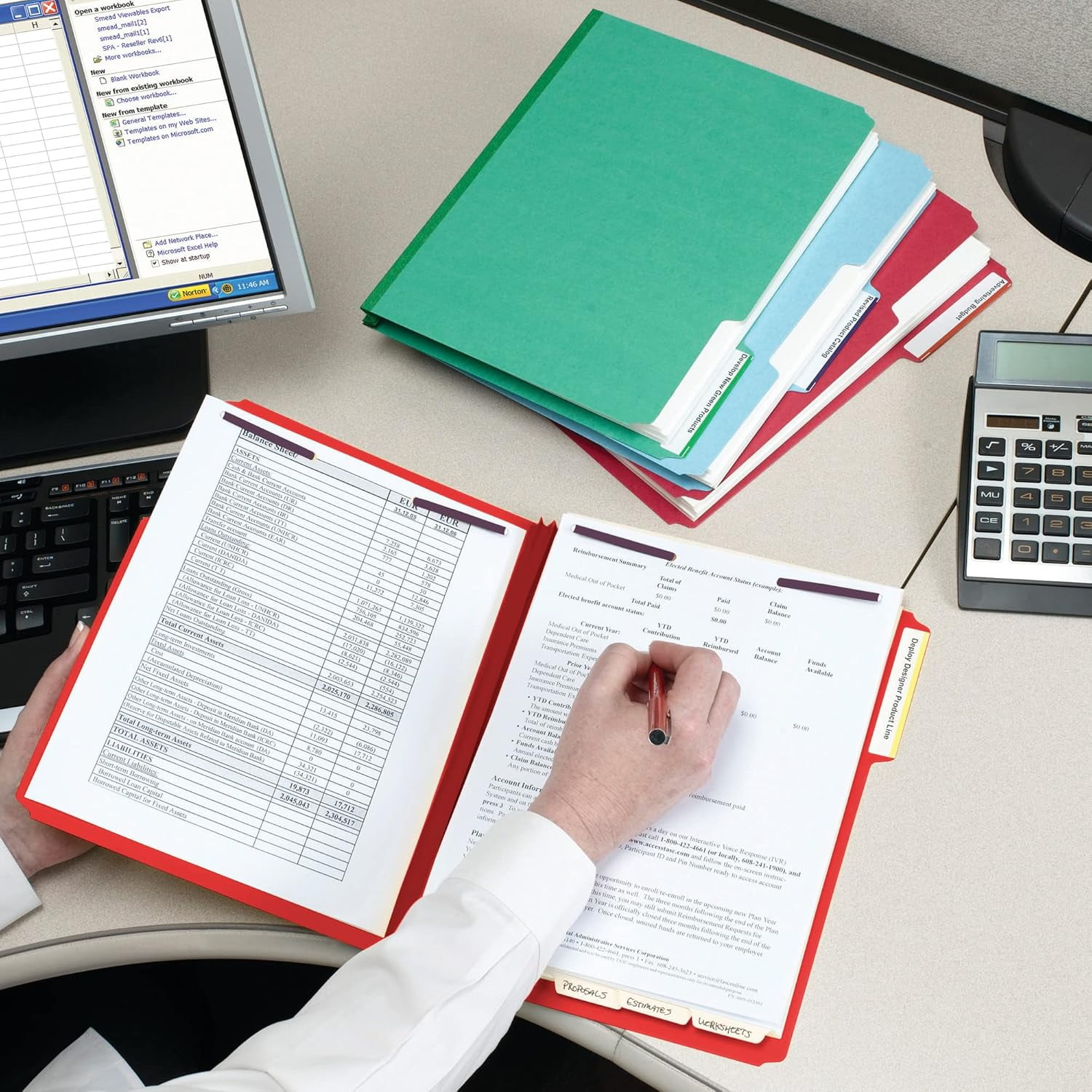 Pressboard Fastener File Folder with SafeSHIELD Fasteners, 2 Fasteners ...