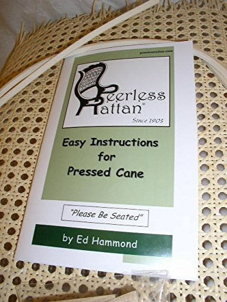 Pressed Cane Webbing Kit, Has an 18"x18" Piece of 1/2" Fine Open Cane ...