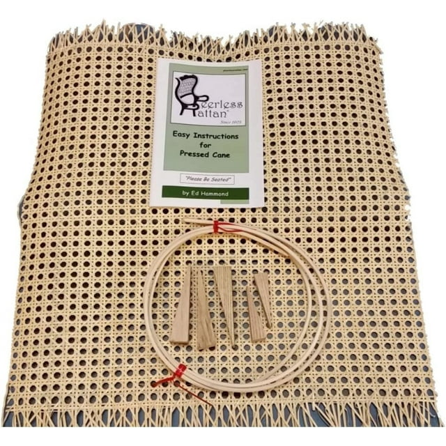 Pressed Cane Webbing Kit, Contains a 24"x24" Piece of 1/2" Fine Open ...