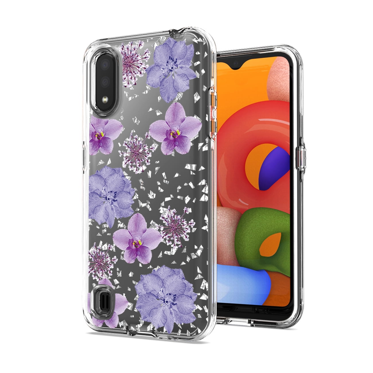 Pressed Dried Flower Design Phone Case For Reiko brand for Galaxy A01 ...