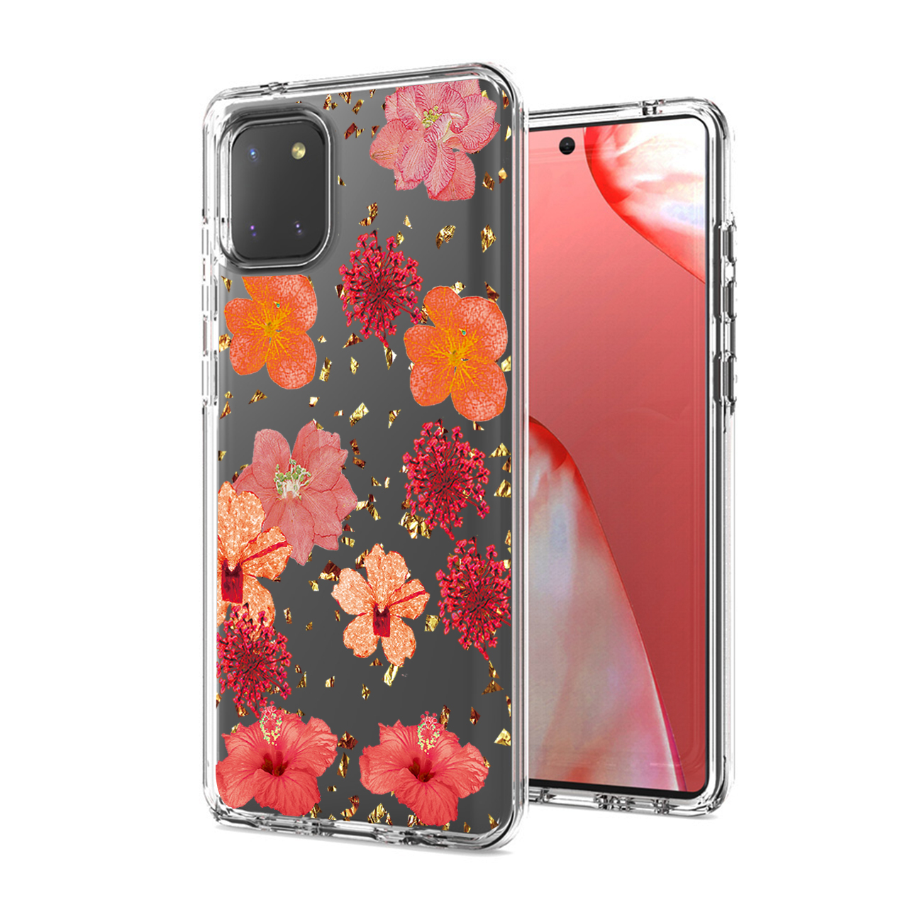 Pressed Dried Flower Design Phone Case For Reiko brand for Galaxy A81 ...