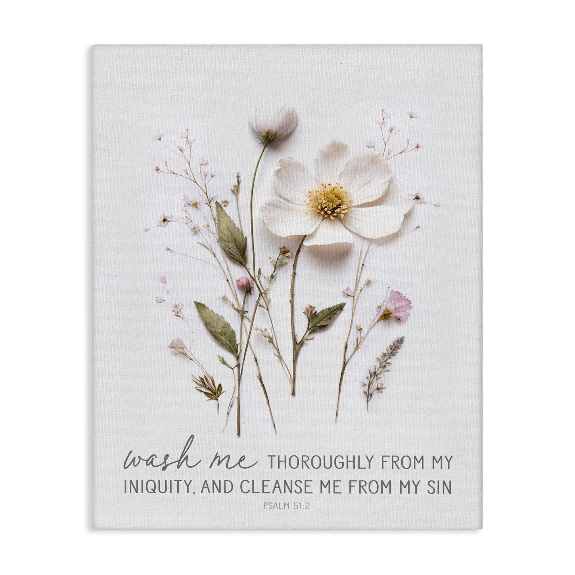 Pressed Flower Proverb Canvas Wall Art, design by Lettered and Lined ...