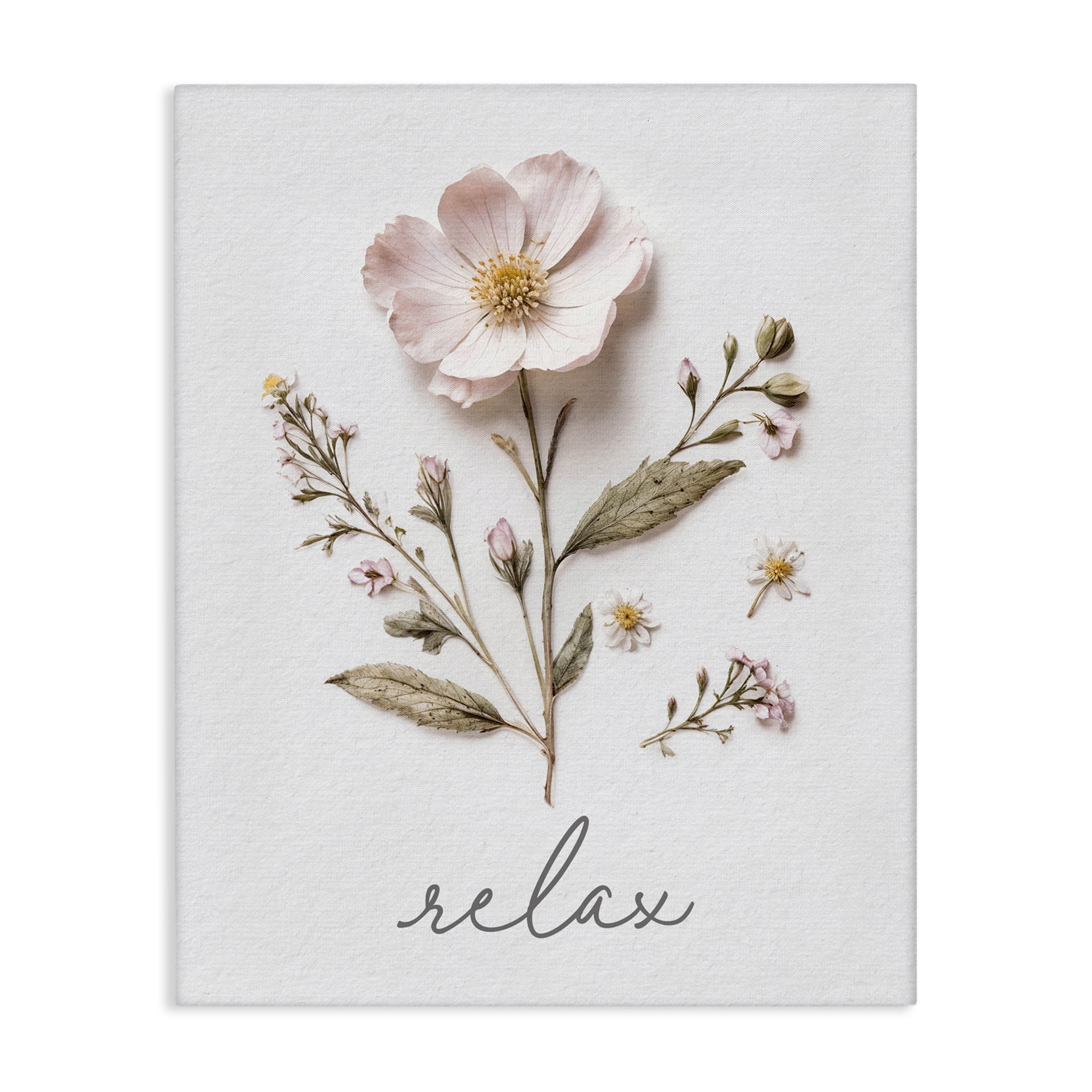 Pressed Flowers Relax Canvas Wall Art, design by Lettered and Lined ...