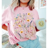 Pressed Flowers TShirt Boho Botanical Tee - Walmart.com