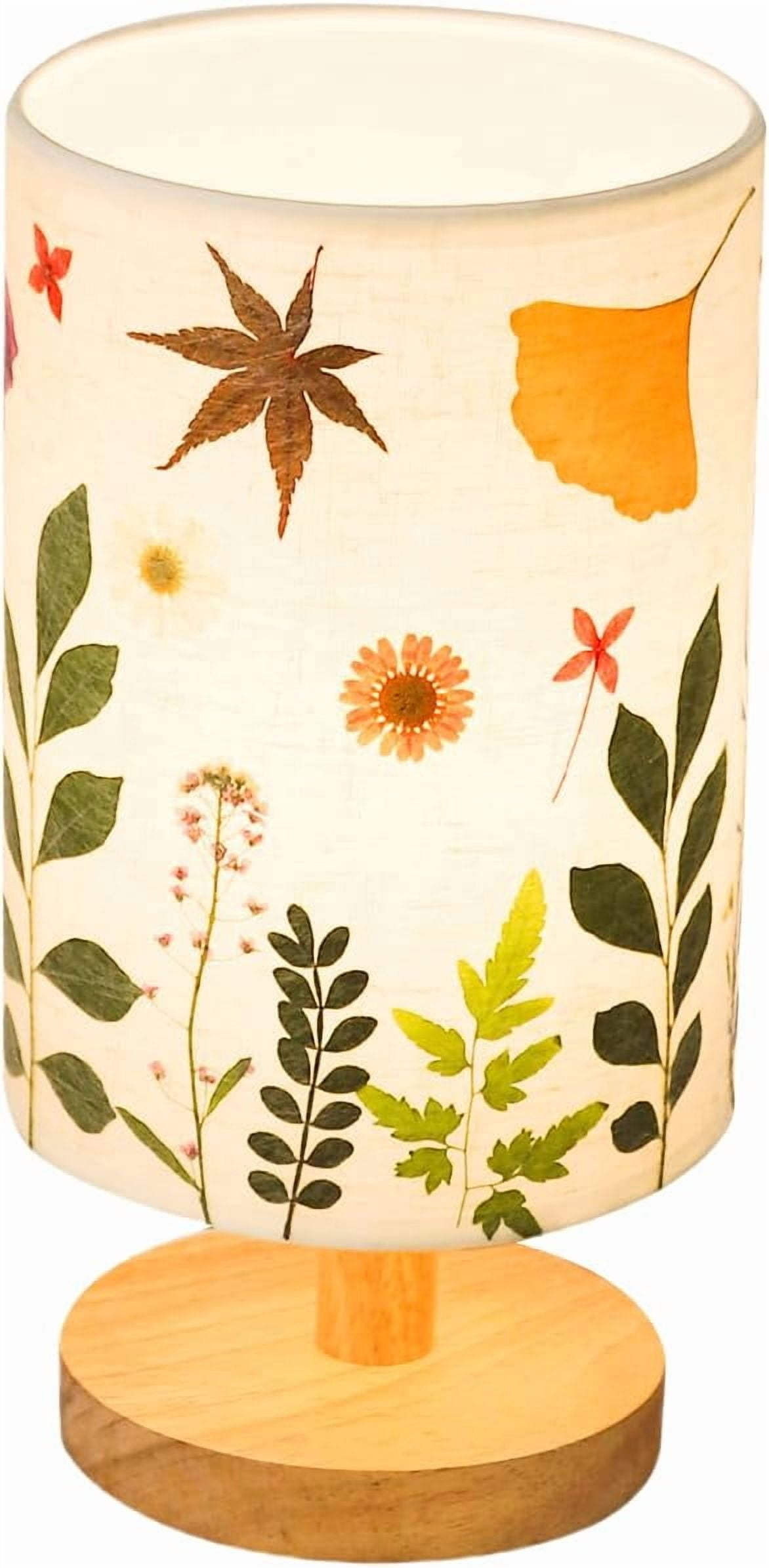 Pressed Flowers Table Lamp 5W LED 3Color Temperatures Dried Flower ...