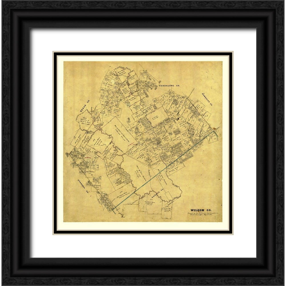 Pressler 26x26 Black Ornate Wood Framed with Double Matting Museum Art ...