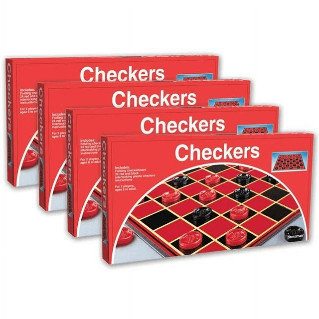 Pressman Checkers Game, Pack of 4 - Walmart.com