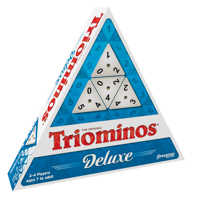 Pressman Deluxe Tri-Ominos Game - The Domino Game With a Three-Sided ...