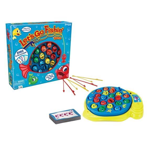 Pressman Let's Go Fishin' Board Game for Kids with Bonus Go Fish Card ...