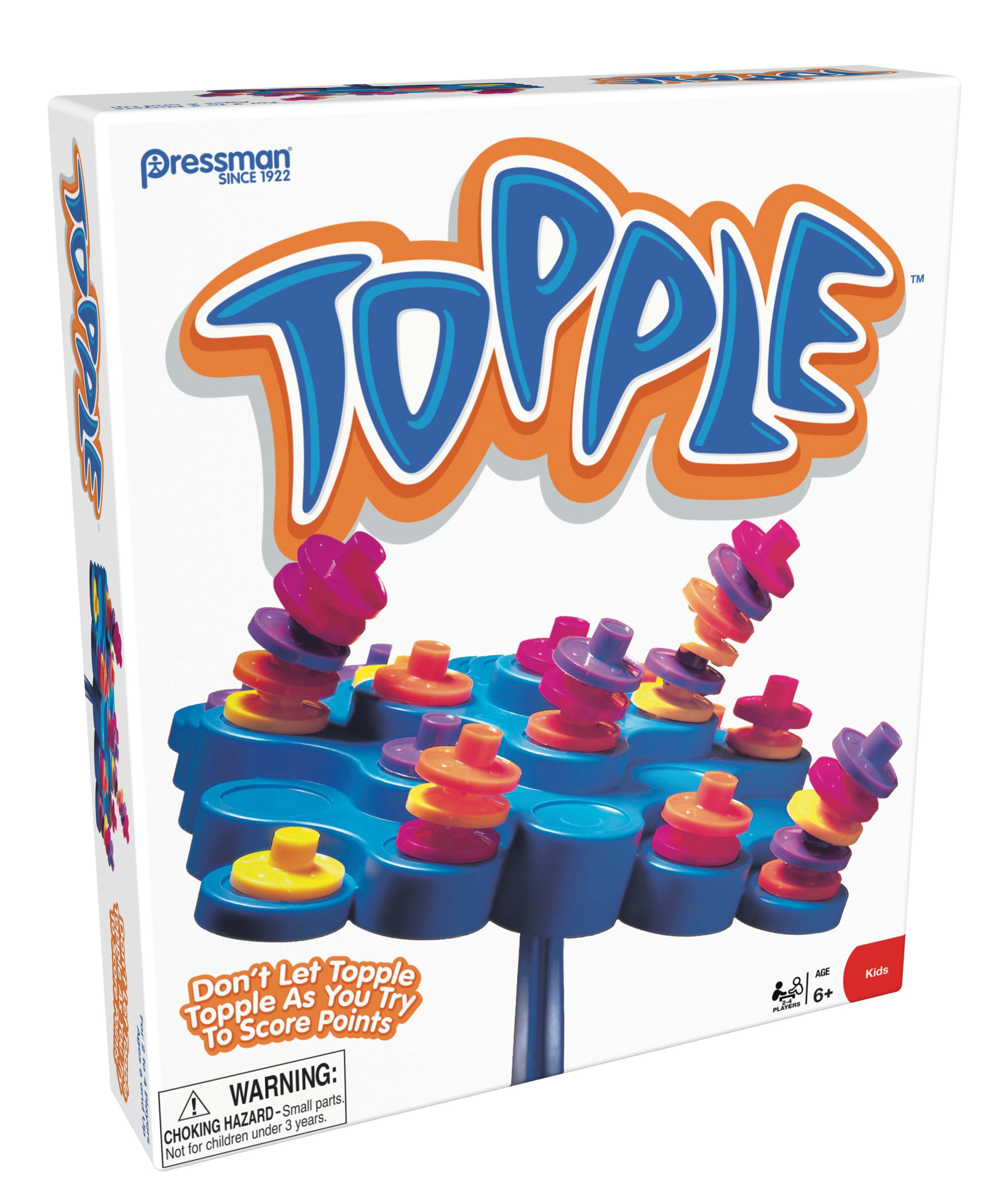 Pressman Topple Game - The Tipsy, Topsy-Turvy Balancing Game for Ages 6 ...