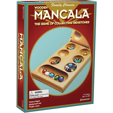 Classic Games Collection Deluxe Wood Mancala With Glass Beads - Walmart.com