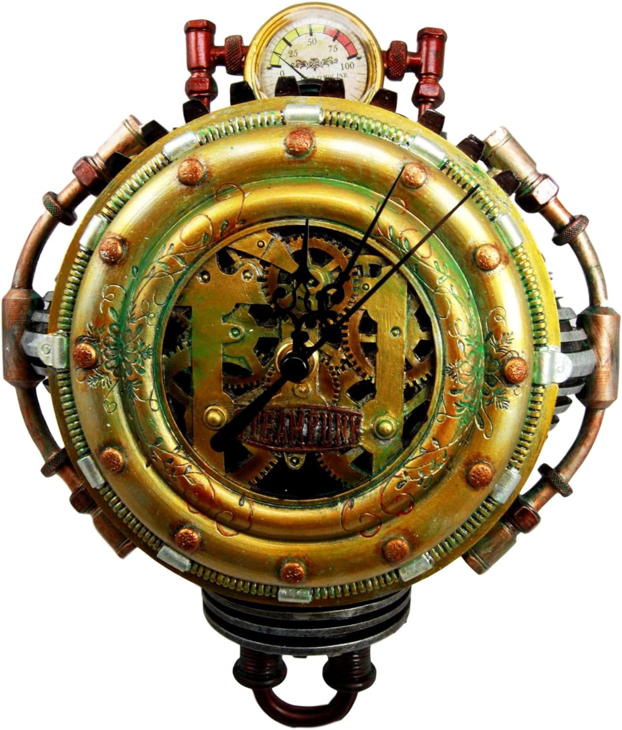 Pressure Chamber with Painted Clockwork Gearwork ative Wall Clock ...