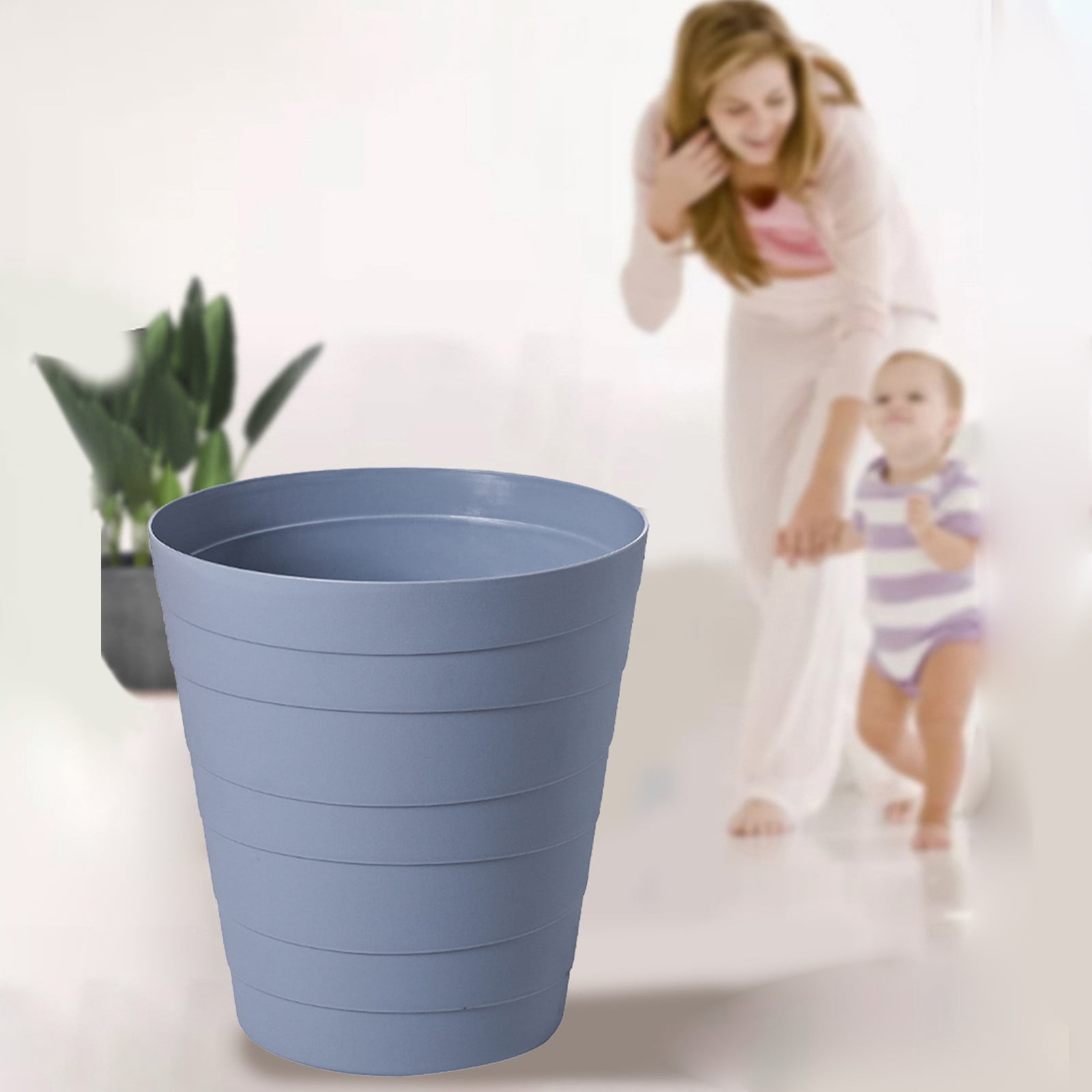 Pressure Circle Trash Can Wastebaskets For Bathroom Bedroom Office ...
