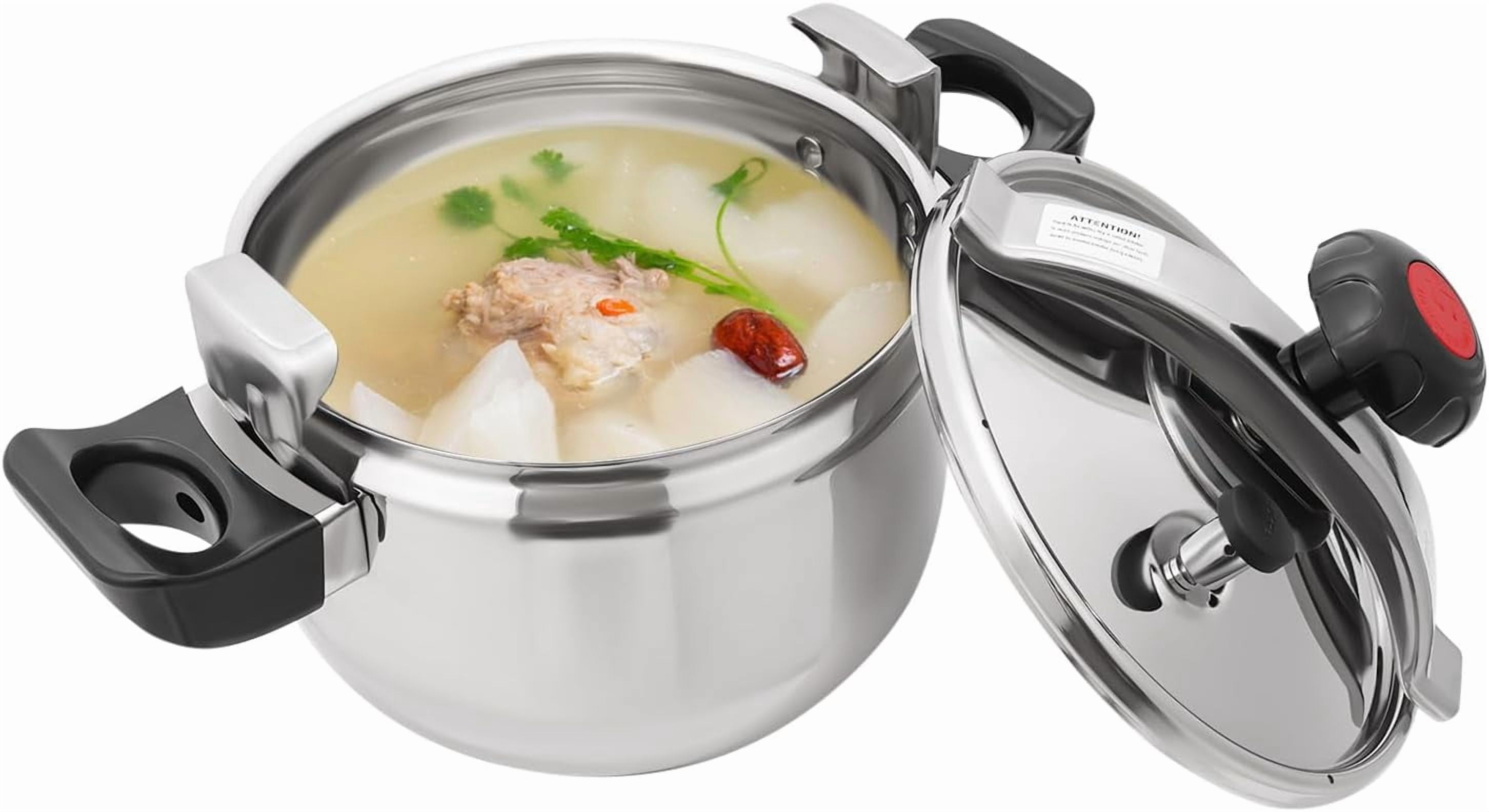 Pressure Cooker, 7.4Qt Stainless Steel Pressure Pot, 60Kpa High ...