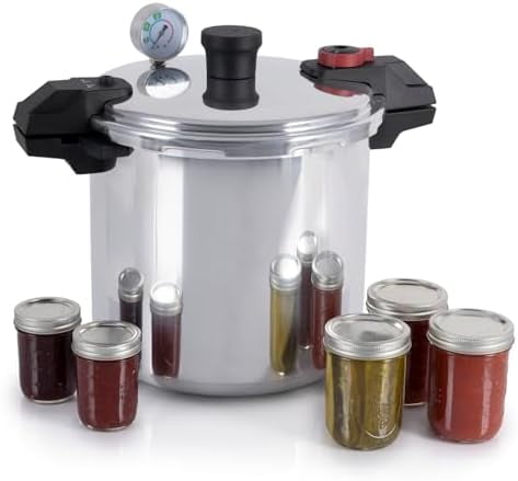 Pressure Cooker Aluminum Pressure Canner, 22 Quart, 3 PSI Settings ...