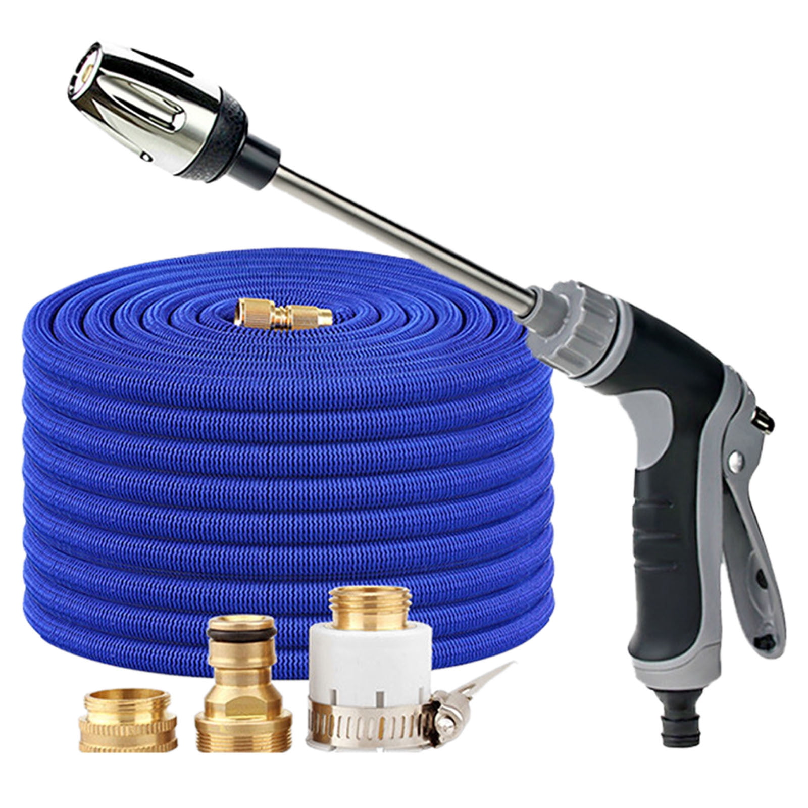 Pressure Expandable Hose Kit 25 100ft Garden Hose With Grip Nozzle 5 ...
