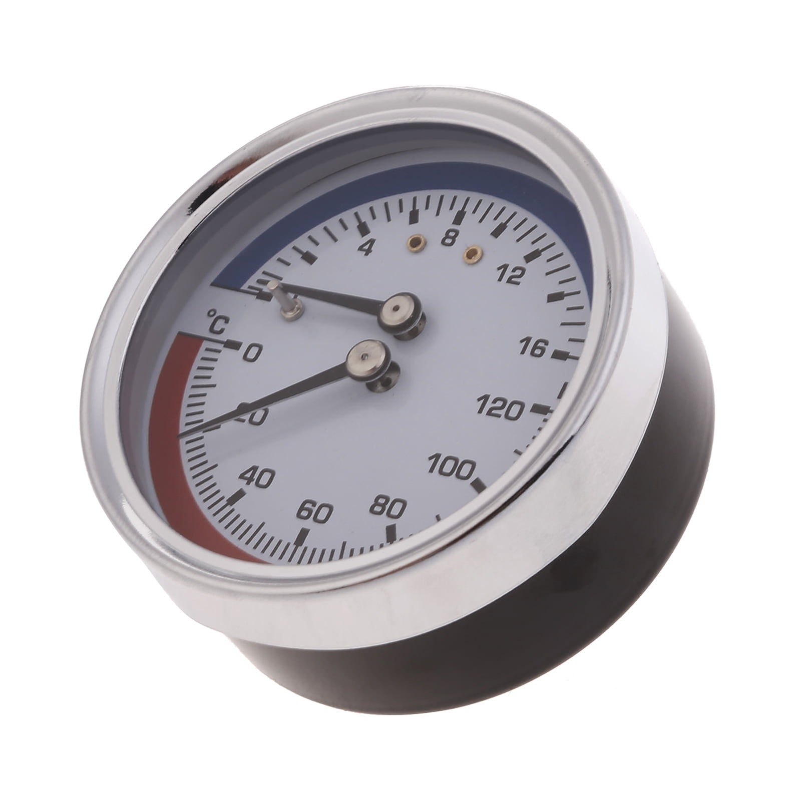Pressure Gauge 0-16Bar 0-120℃ Thermal Pressure Gauge Stainless Thermo ...