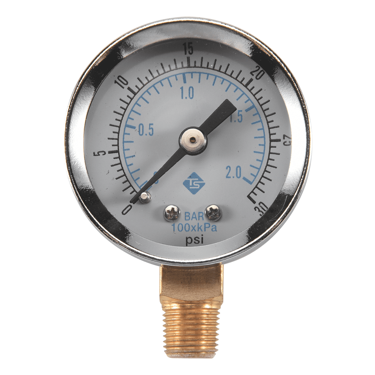 Pressure Gauge - 0 - 30 psi 0 - 2 bar Mini Dial gauge compressor meters ...