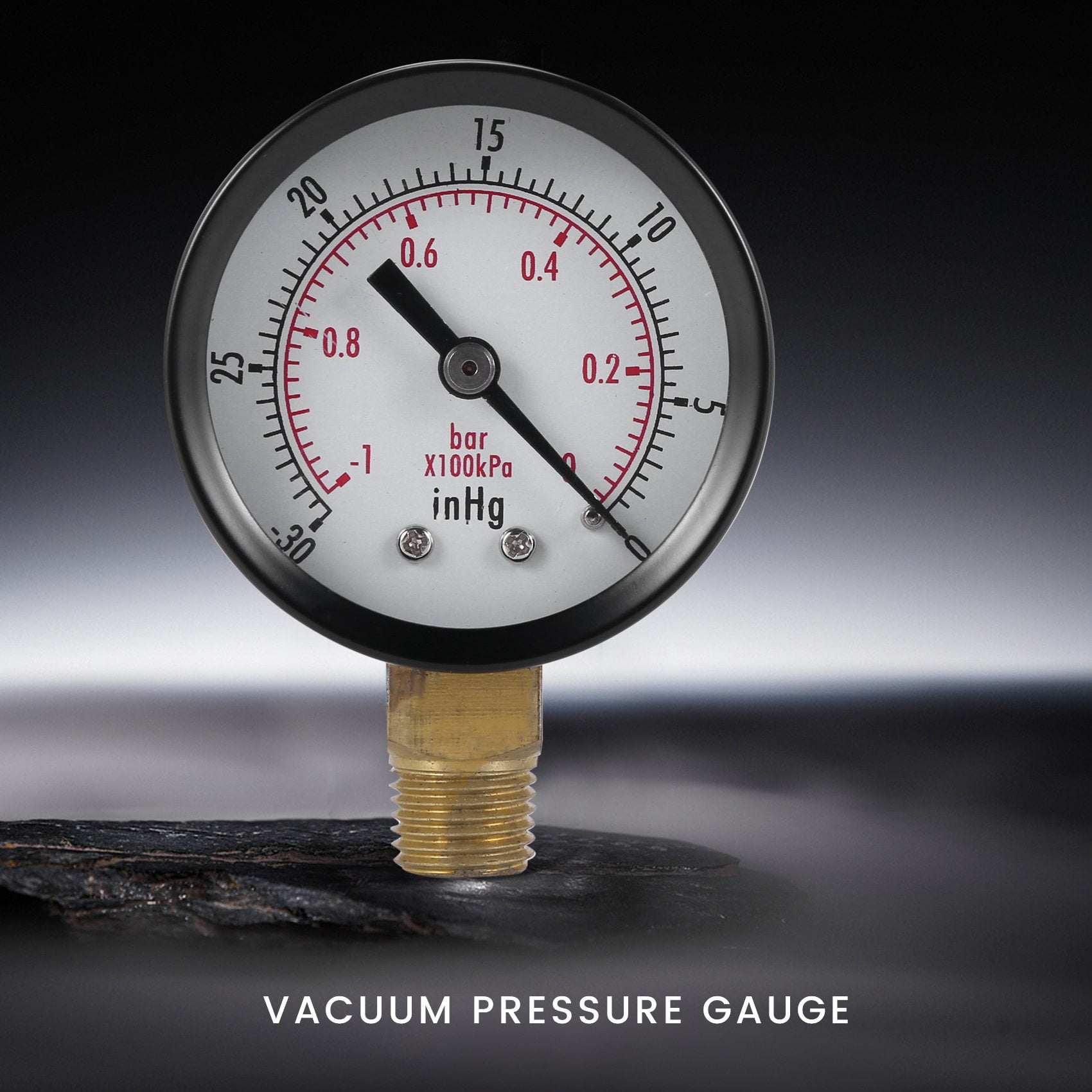 Pressure Gauge - 0 - -30inHg 0 - -1 bar Mini Dial Air Pressure Gauge ...