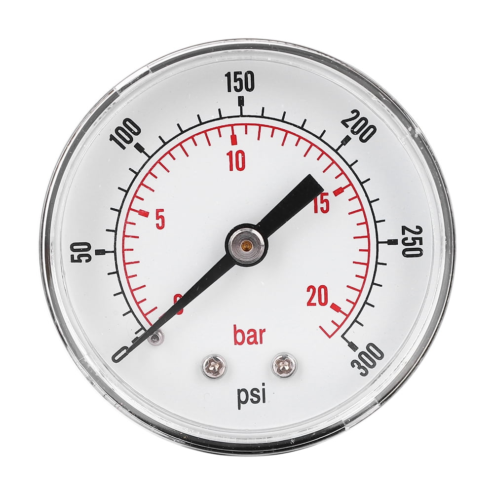 Pressure Gauge 50mm Dial 1/4 BSPT Back Connection for Air Water Oil Gas ...
