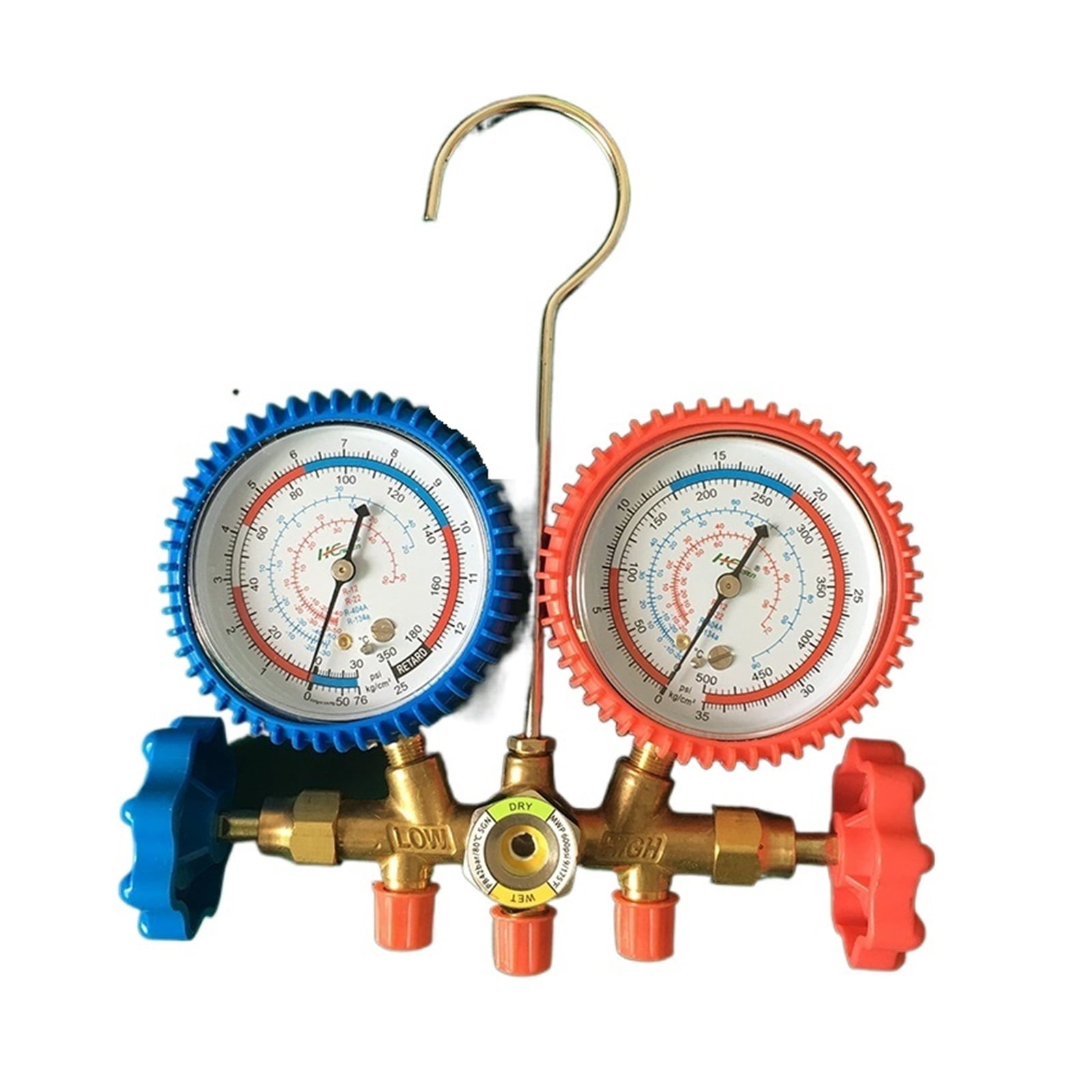 Pressure Gauge Refrigeration Vacuum Pressure Manifold Tester Meter ...