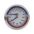 Pressure Gauges 0-16Bar 0-120℃ Metal Thermomanometer Boiler Temperature Pressure Gauges for ...