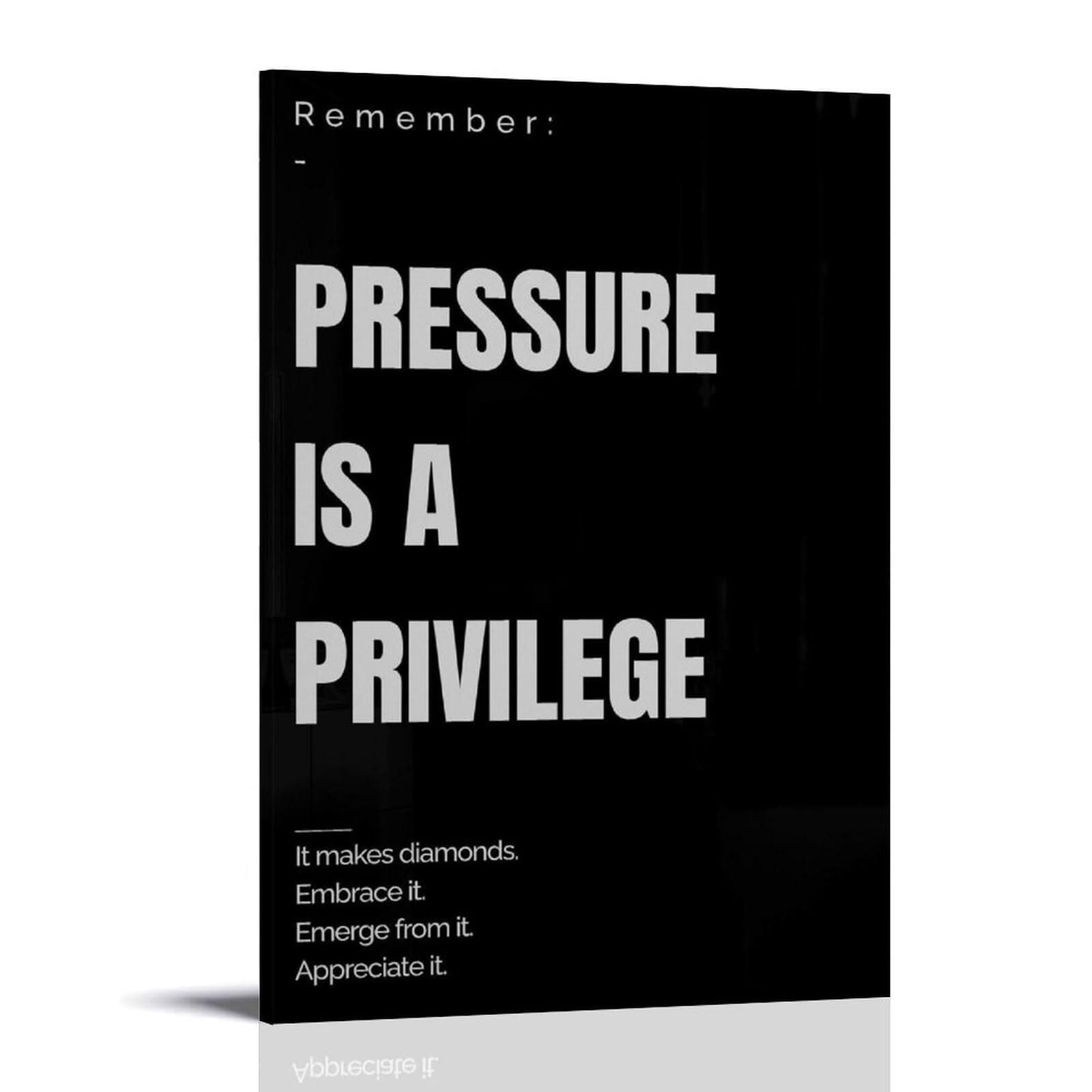 Pressure Is A Privilege Motivation Wall Art Seize The Day Wall Decor ...