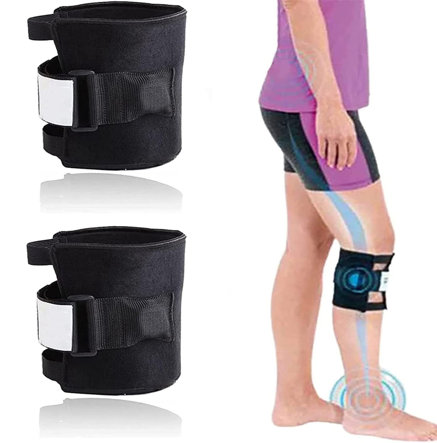 Pressure Point Brace Relieve Acupressure Leg Sciatica, Magnetic Therapy Self Heating Knee ...