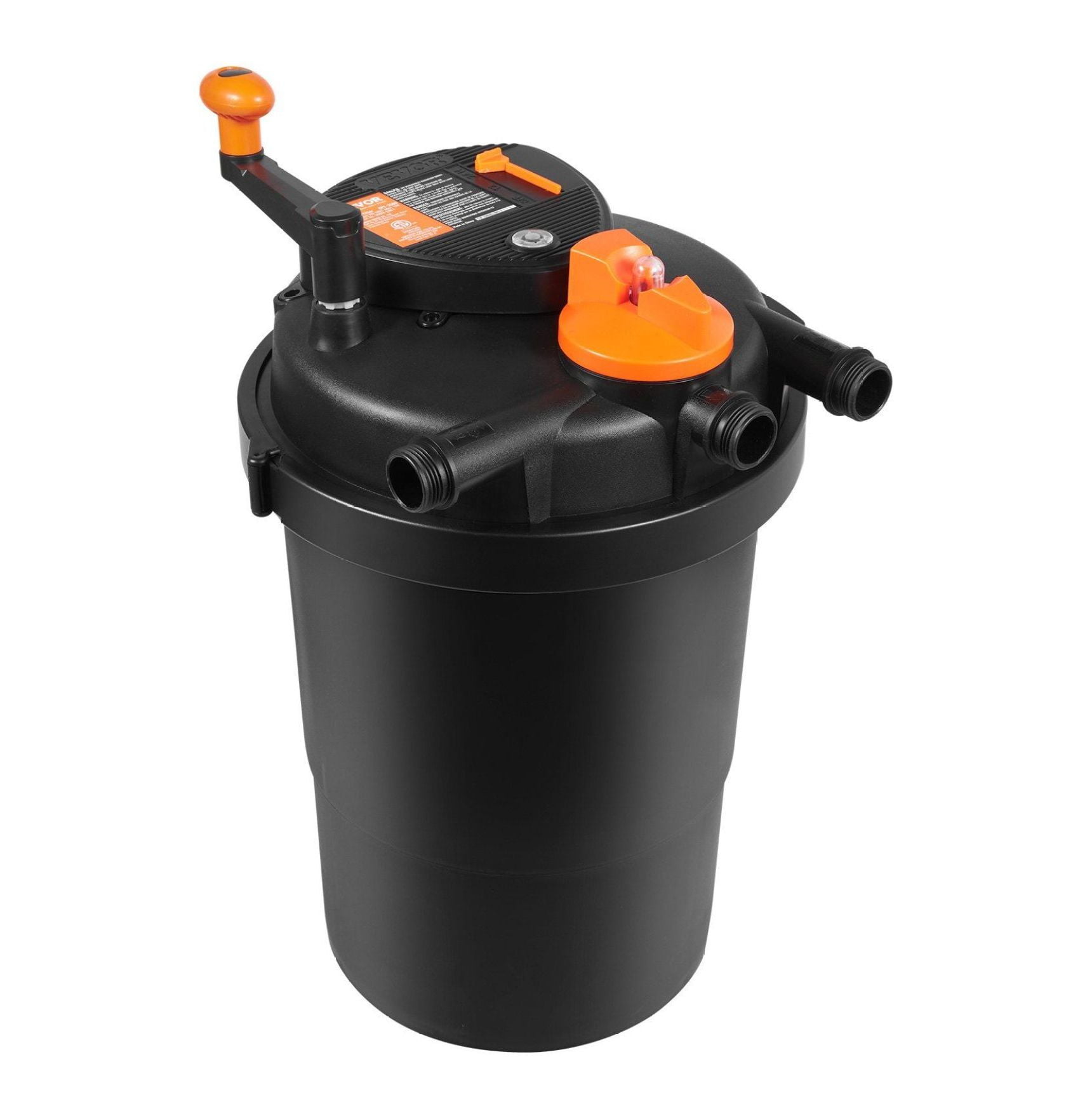 Pressure Pond Filter, Up to 2000 Gallons, with 13W UV-C Light, 1840 GPH ...