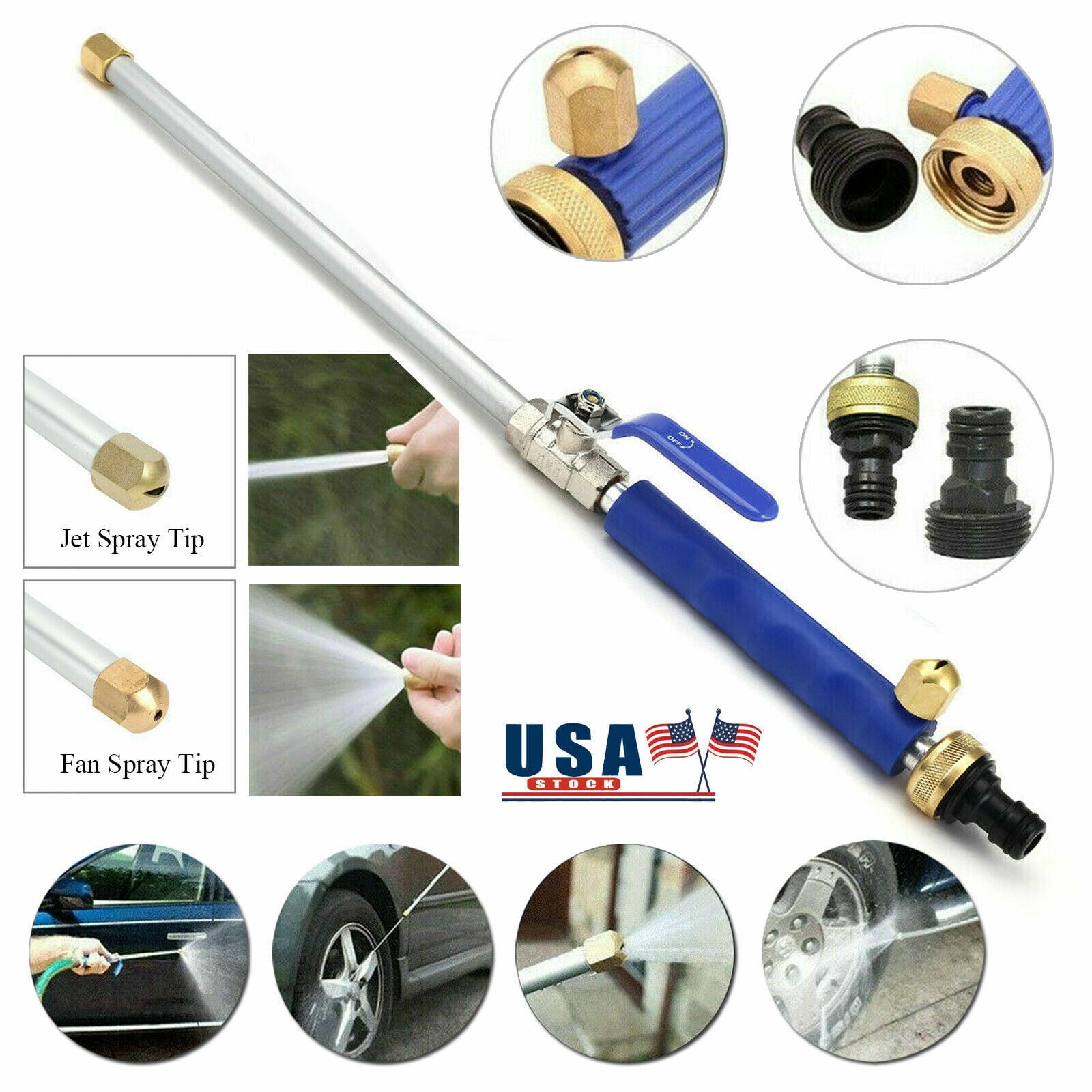 Pressure Power Washer Spray Gun Nozzle Wand Attachment - Walmart.com