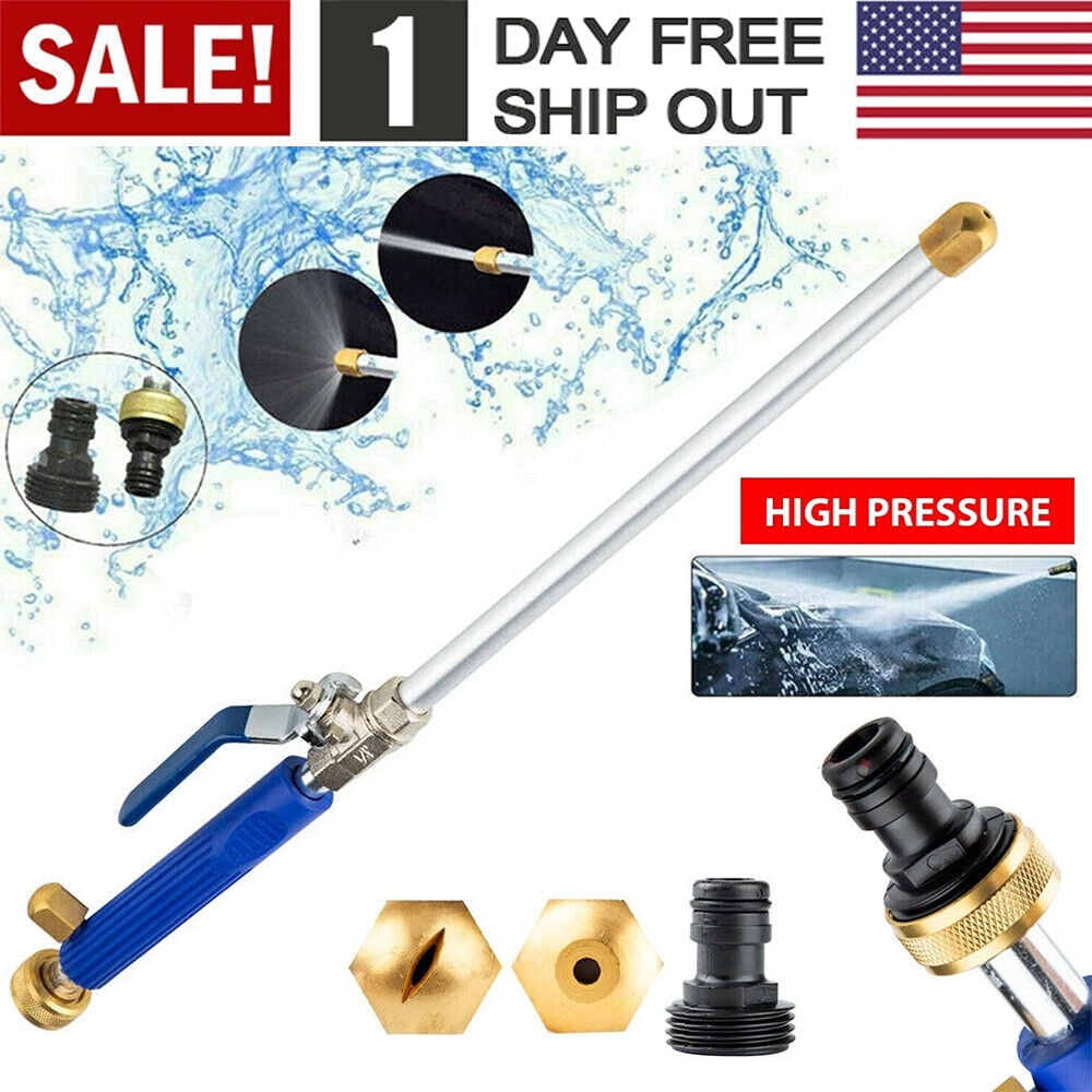 Pressure Power Washer Wall Water Spray Gun Nozzle Wand Attachment High ...