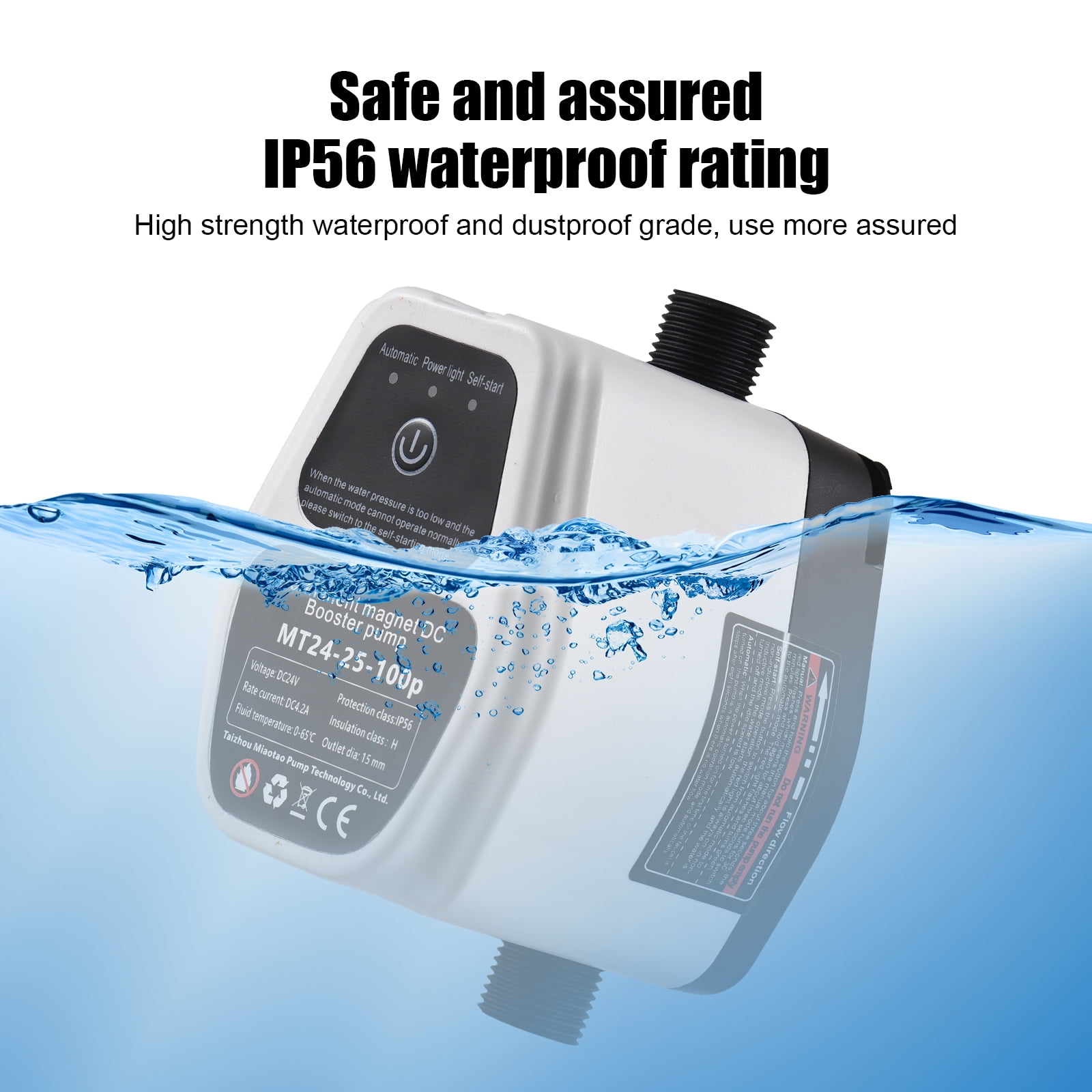 Pressure Pump,82ft Lift Pump 24v Max 25l/min Pressure Pump 100pa Auto ...