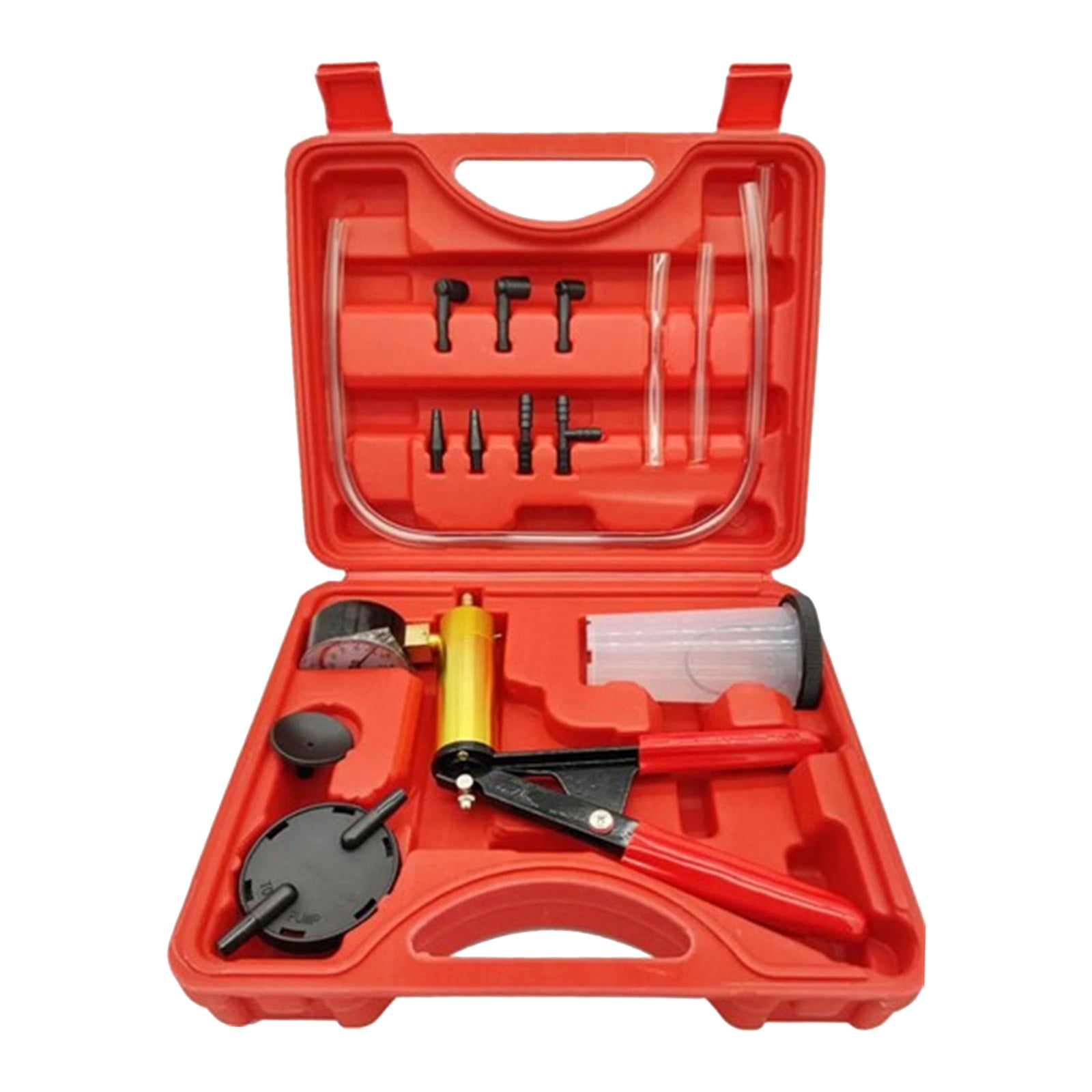 Pressure Pump Tester Kit， Brake Bleeder Kit with Vacuum Gauge Handheld ...
