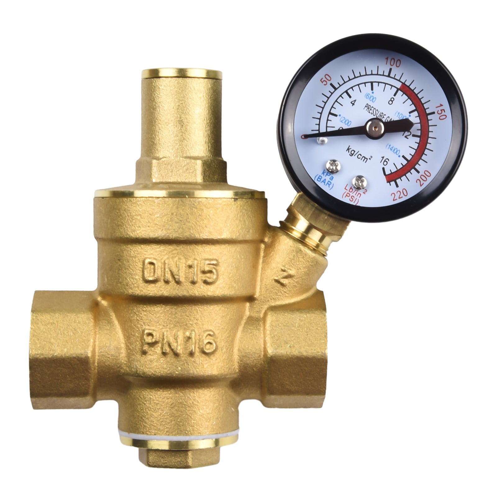 Pressure Regulator Brass DN15 Water Pressure Regulator NPT 1/2 ...